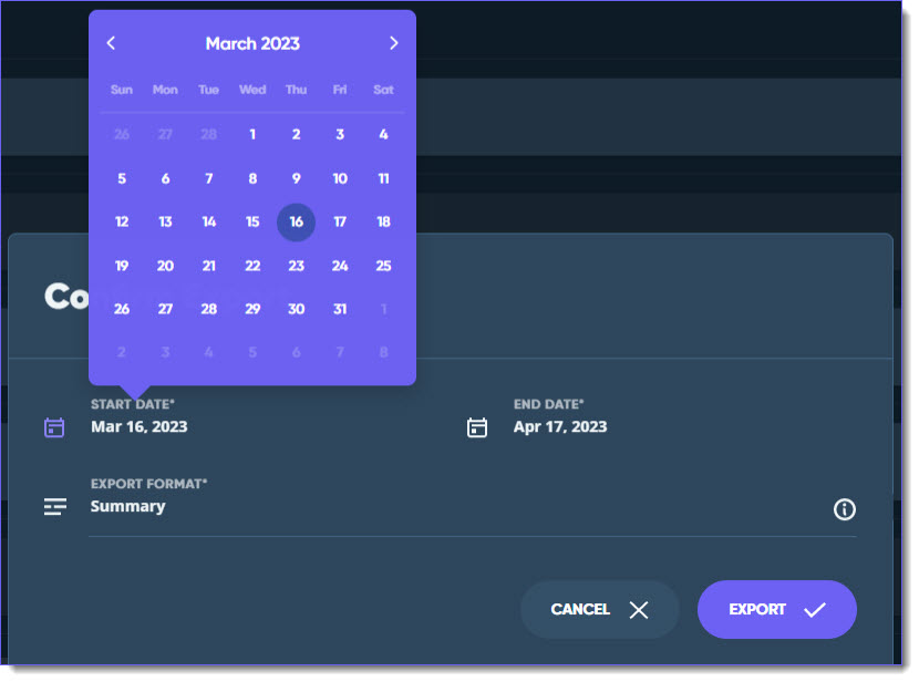 Exporting Schedule Data