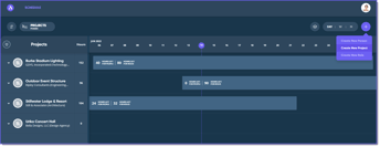 Adding a New Project to the Schedule