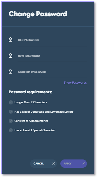 Changing Your Password